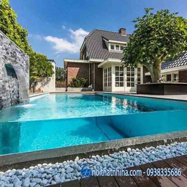 Lắp Đặt Bể Bơi, Hồ Bơi Vách Kính Cường Lực Biệt Thự, Resort