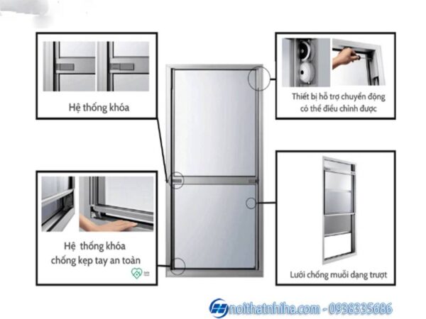 30+ Mẫu cửa sổ trượt dọc lên xuống độc đáo - Noithatnhiha.com